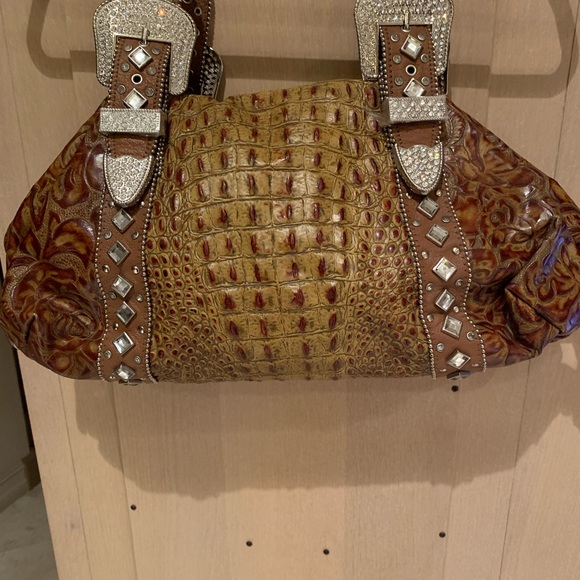 Charm And Luck | Bags | Charm And Luck Leather Embossed And Crystal ...